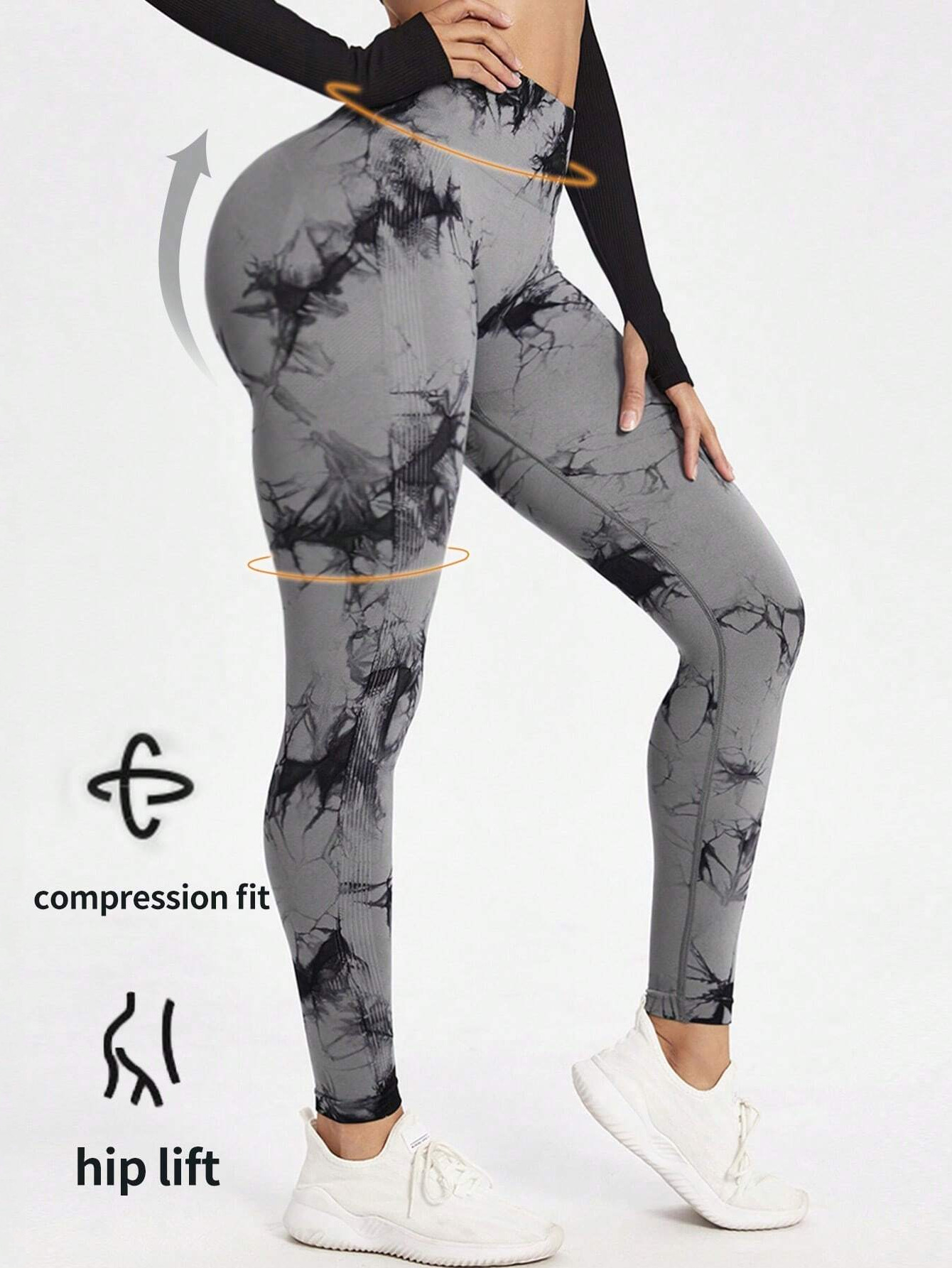 Moda Tie-Dye Yoga Pants Women /High Waist Seamless Hip-Lifting Leggings Esportivos | Shopee Brasil