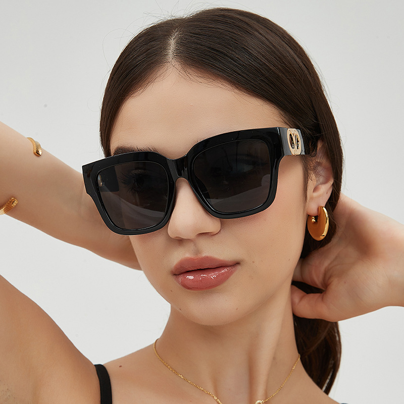 Nicho Europeu Americano de Estilo High-End Big Square Sunglasses ...