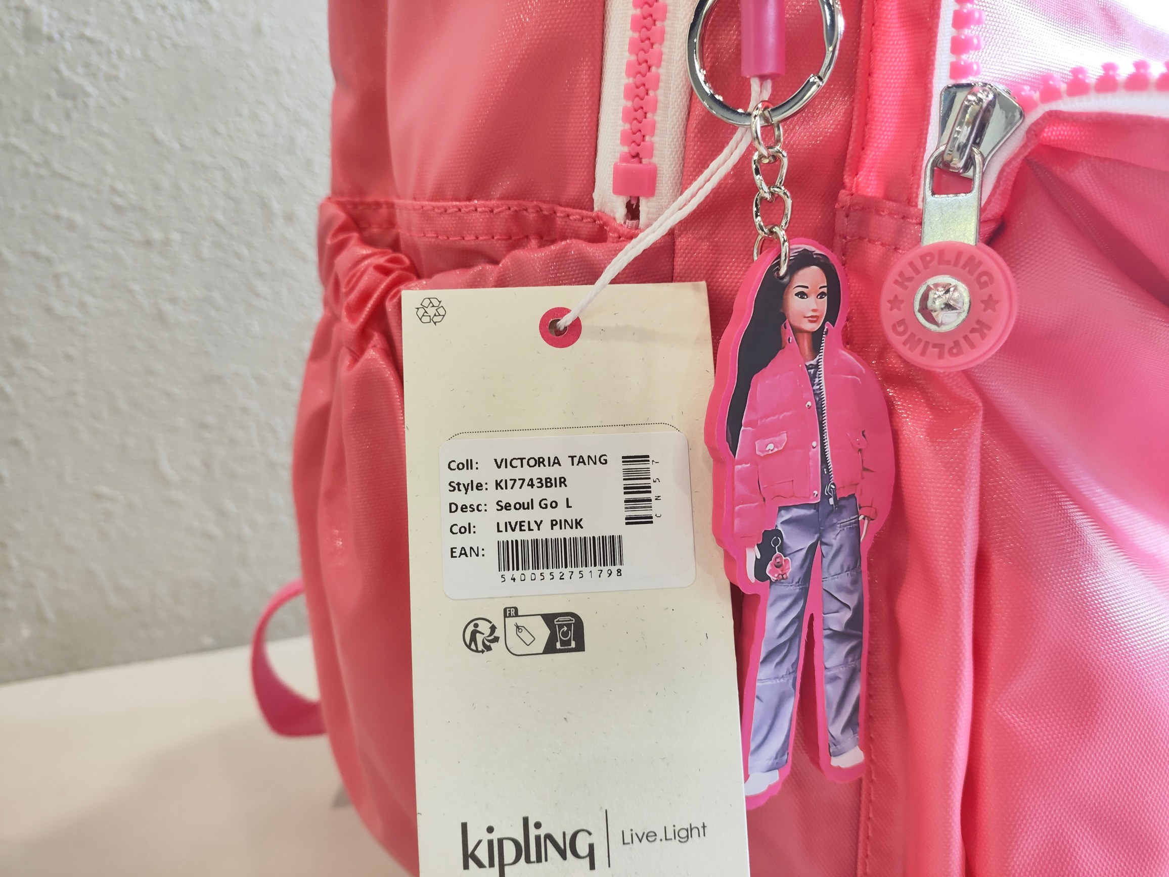 Kip Novo Estilo Barbie em pó Série Mochila Rosa / Moda Tendência SEOUL ...