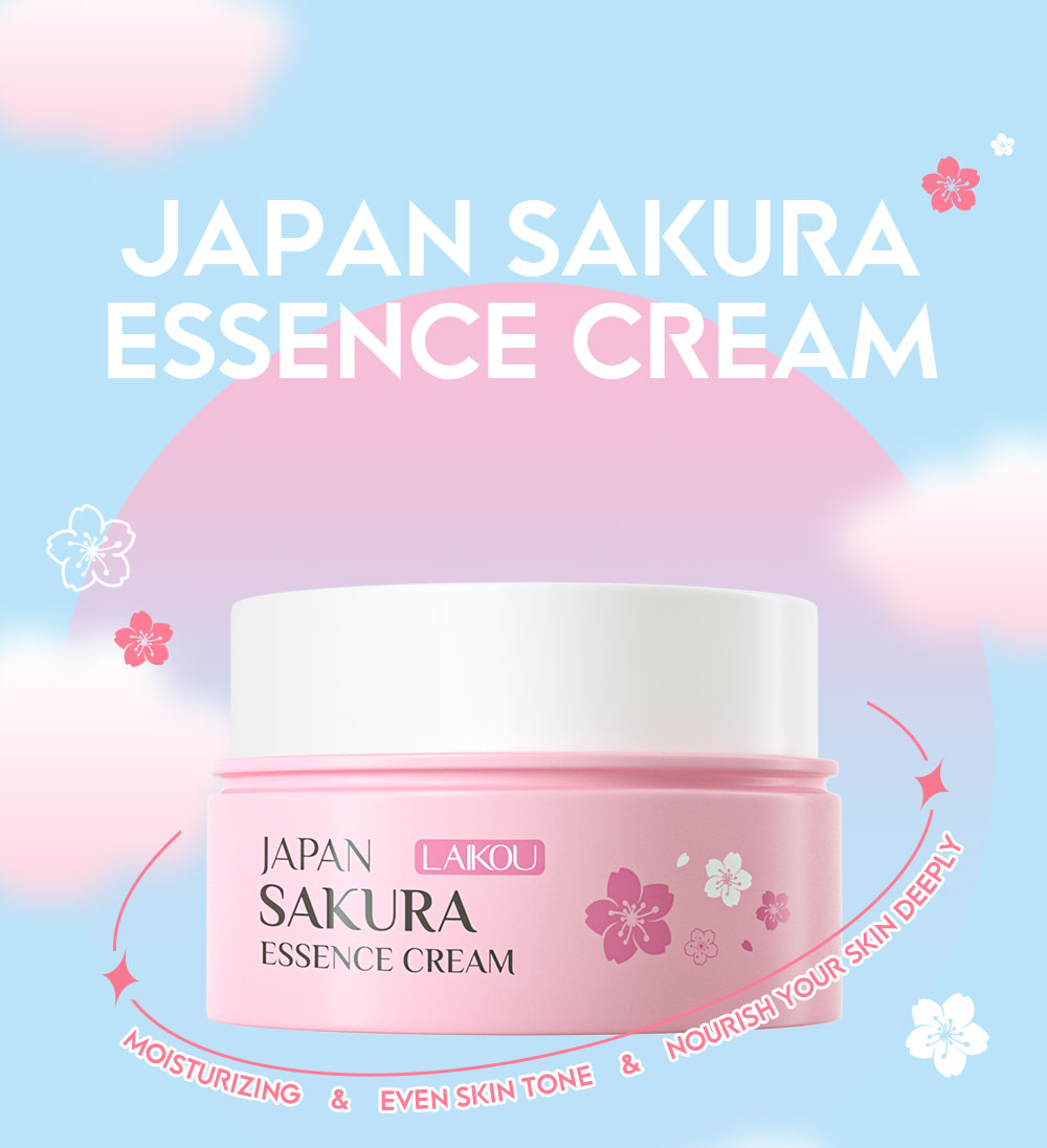 LAIKOU Sakura Creme Facial Brilhante Viajando Hidratante Para Cuidados Com A Pele ...