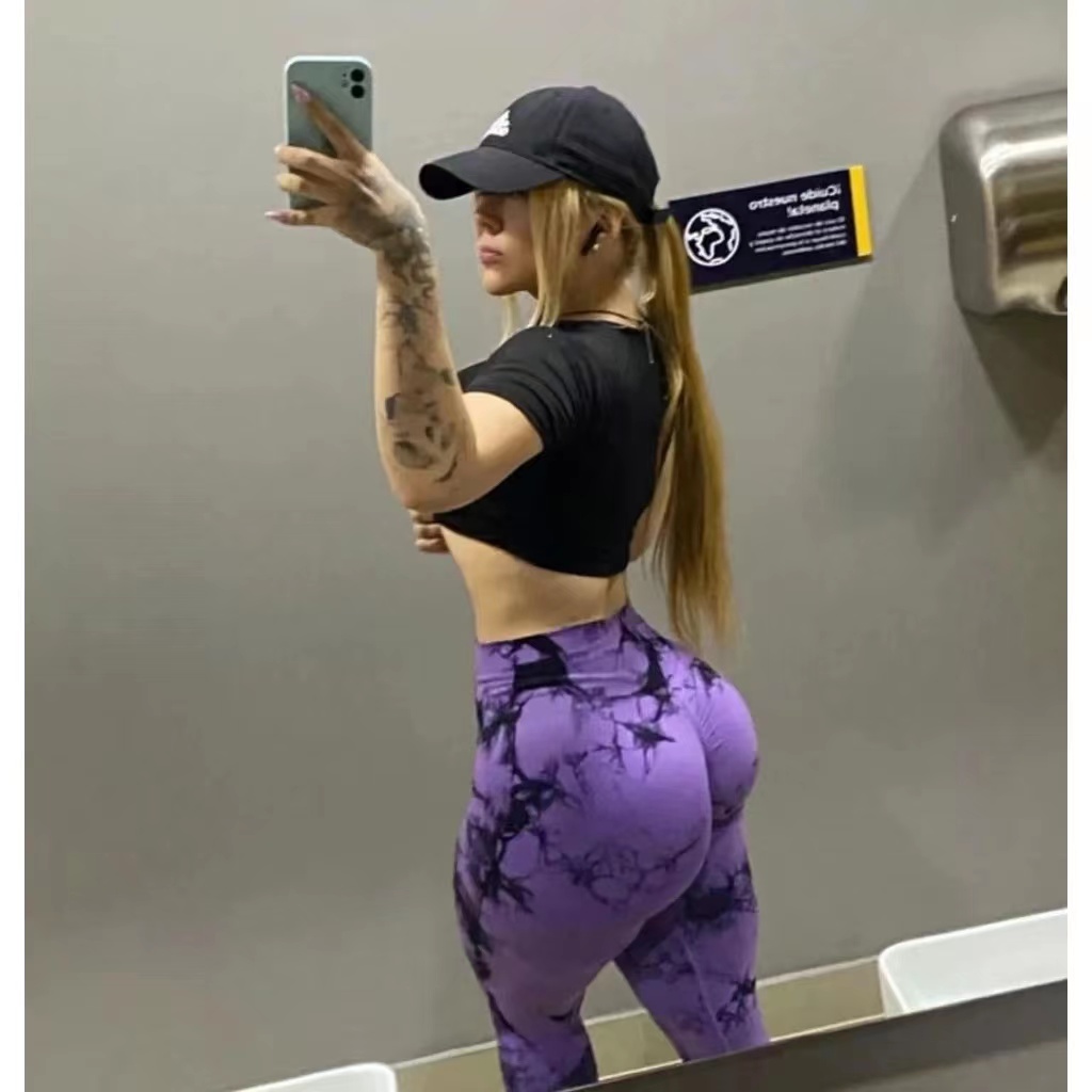 WHL High Waist Seamless Smiley Face Tie-Dye Leggings Mulheres Calças De ... WHL High Waist Seamless Smiley Face Tie-Dye Leggings Mulheres Calças De ...