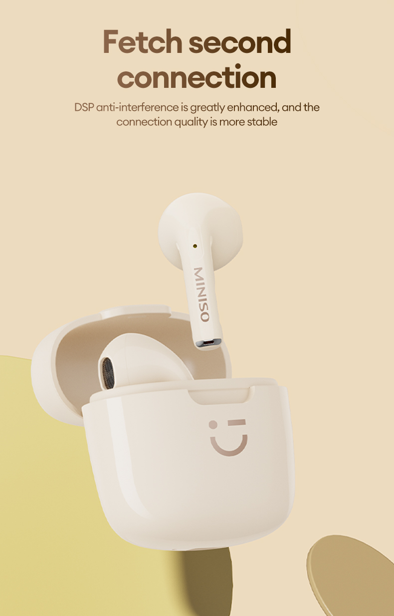 MINISO M06 Fones De Ouvido Bluetooth Sem Fio Com Redução De Ruído ...