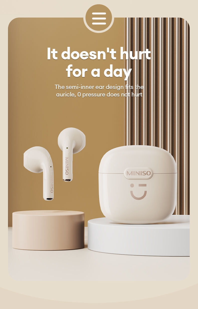 MINISO M06 Fones De Ouvido Bluetooth Sem Fio Com Redução De Ruído ...
