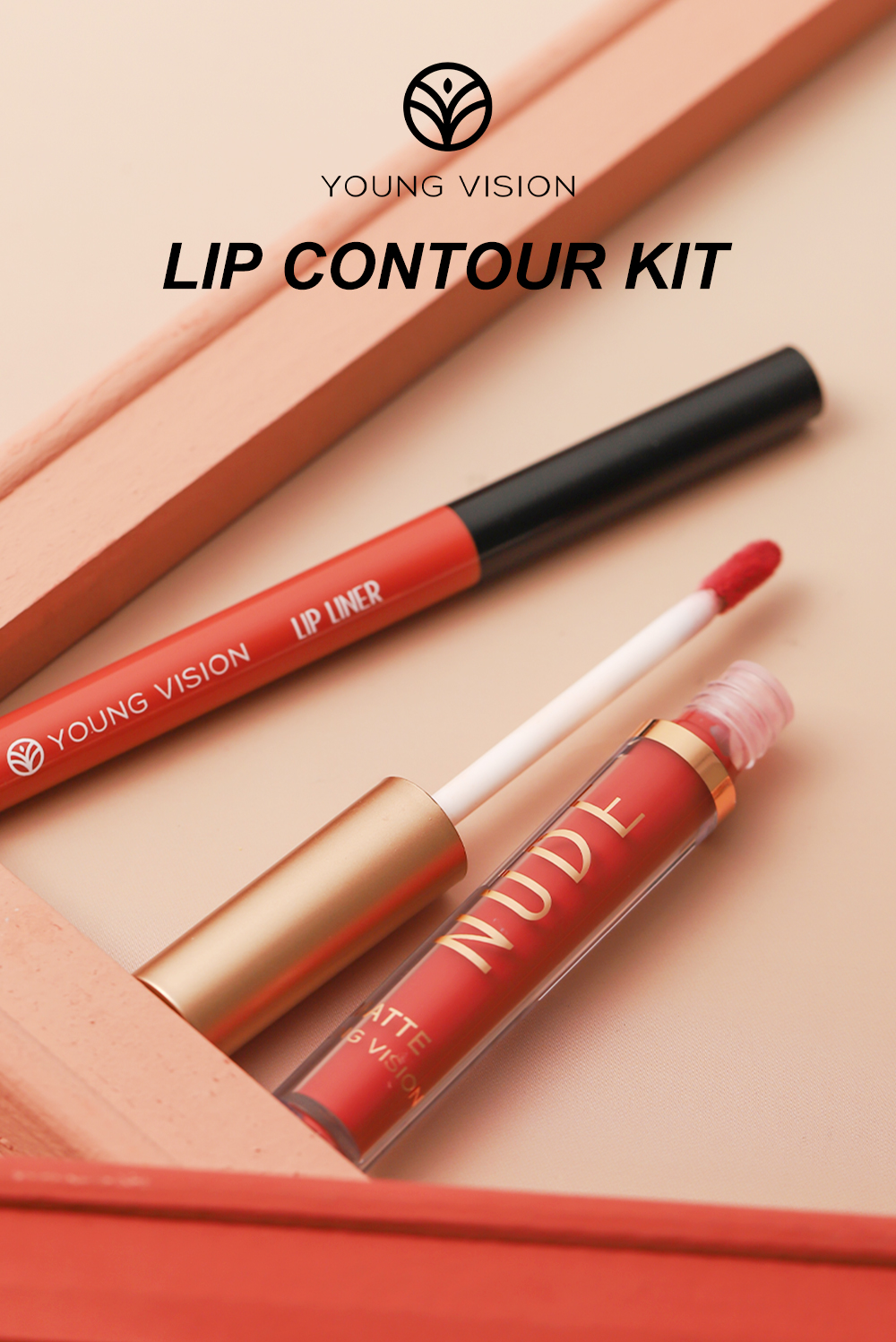 Forro labial para os lábios Conjunto de 2 peças de revestimento labial ...