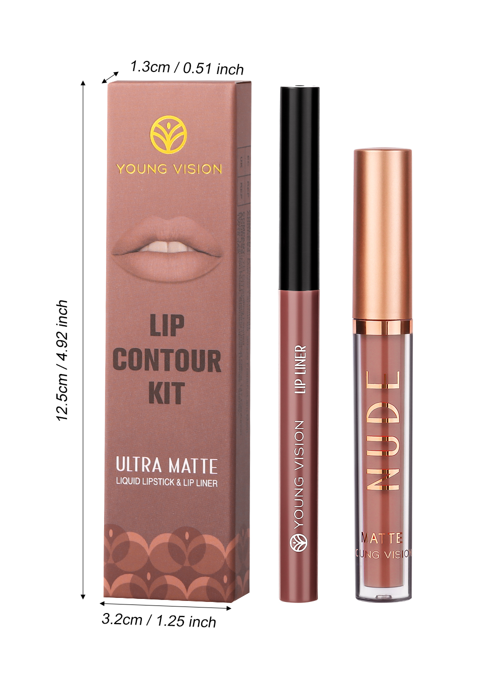 Forro labial para os lábios Conjunto de 2 peças de revestimento labial ...