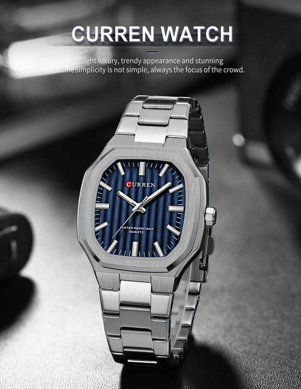CURREN Relógio masculino de alto luxo, casual e simples, à prova d'água ...