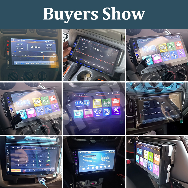 Central Multimídia Carplay 1 Din 7 Polegadas MP5 Bluetooth USB/AUX/TF Mirrorlink Com Tela De ...