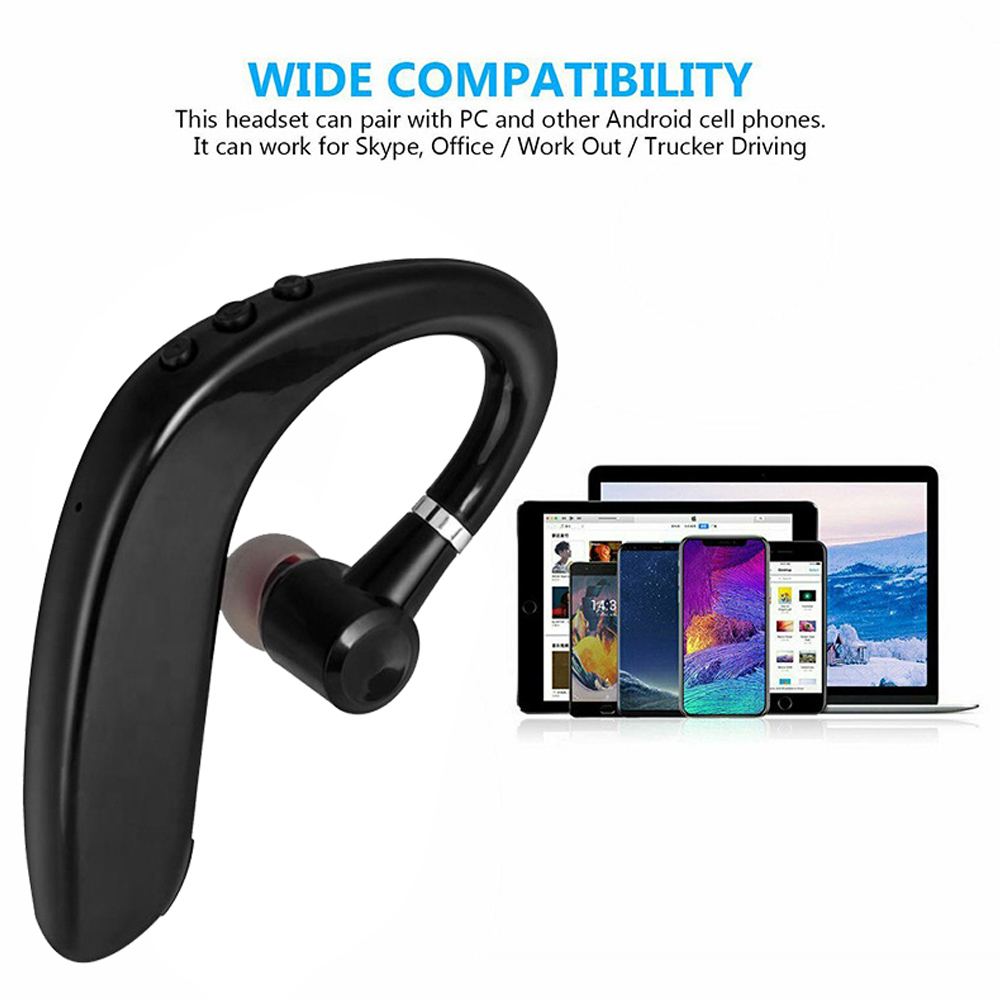 S109 Fone De Ouvido Bluetooth Sem Fio Business Estéreo Esportivo Mãos Livres Com Microfone ...