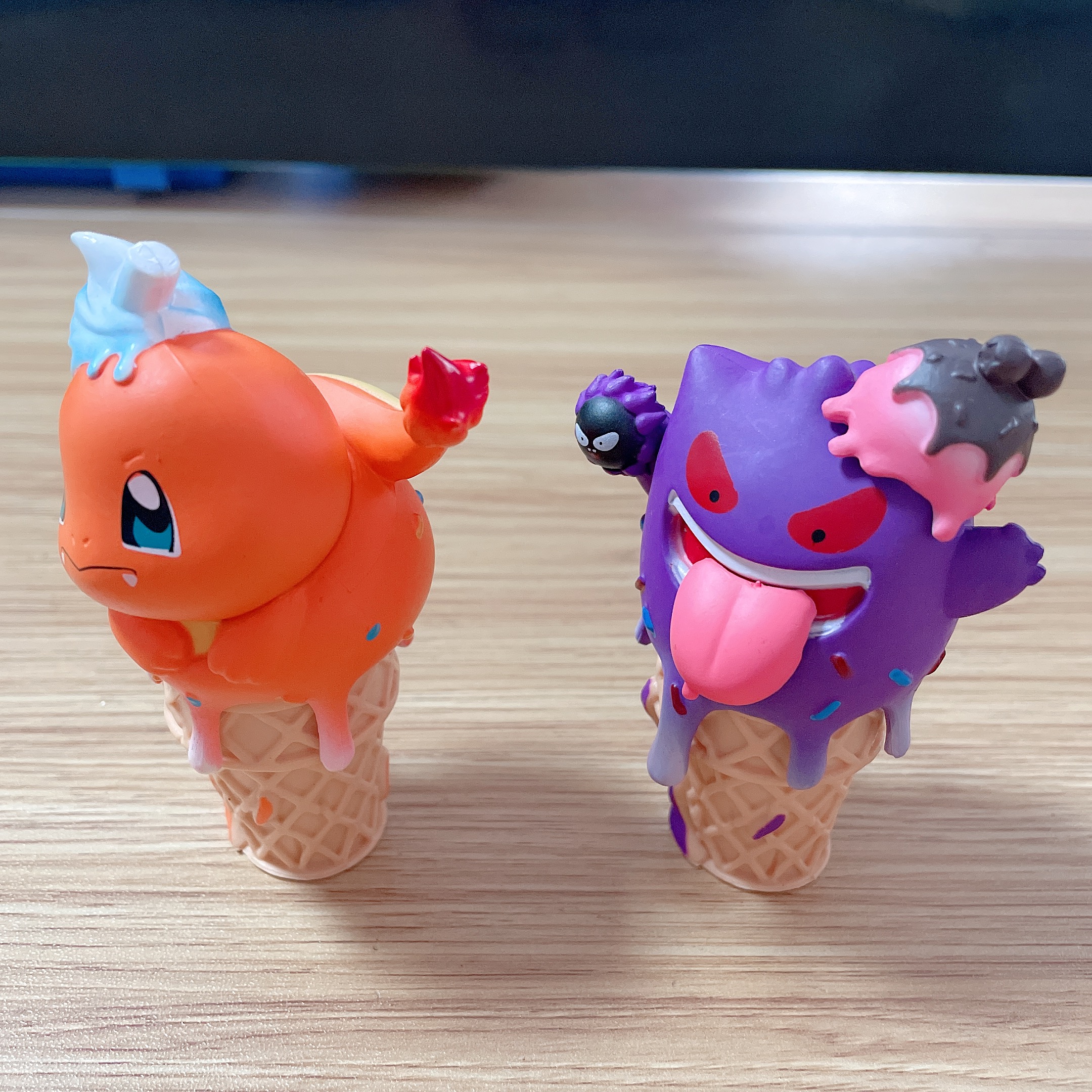 4Set/Pcs 8cm Pokemon Ice Cream Cone Design Figuras De Desenho De ...