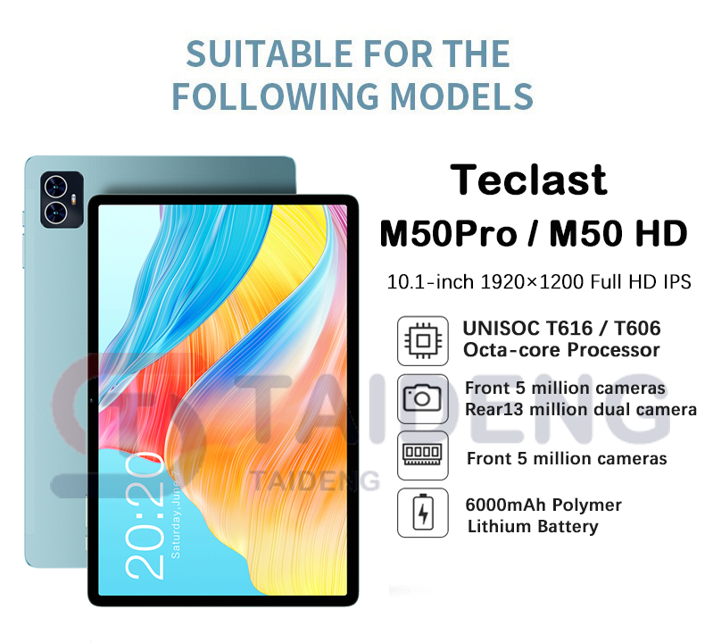 Para Teclast M50 Pro Suporte de silicone macio de 10,1 polegadas Estojo para tablet espesso e à ...