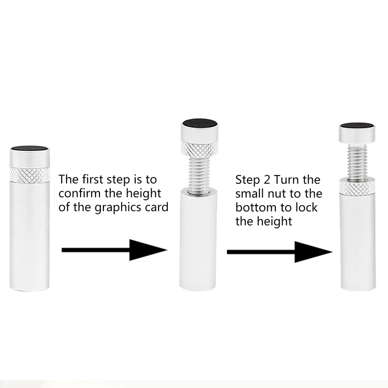 ICE Whale GC-1 Placa Gráfica GPU Suporte Vertical Telescópico Rotativo ...
