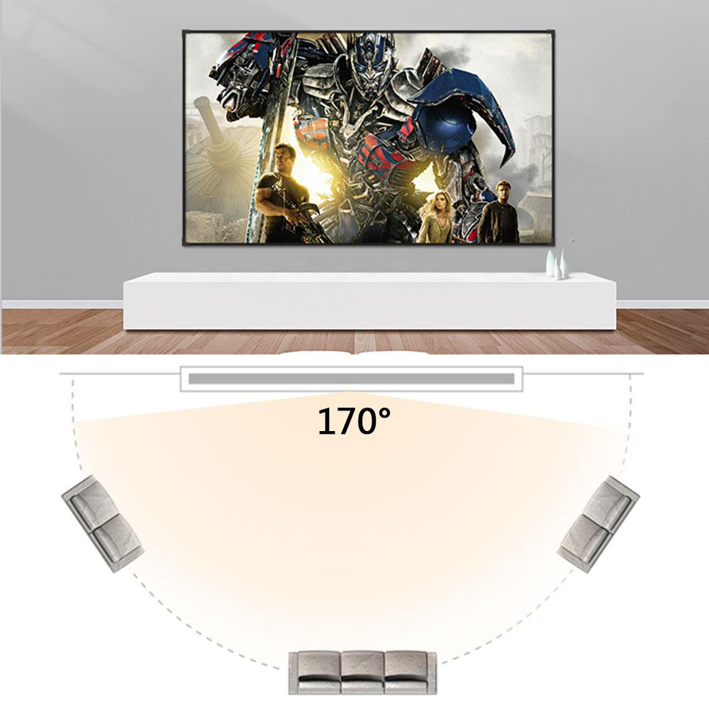 Tela De Projetor Fina Simples SALANGE 3D HD 60-100 Polegadas 16 : 9 ...