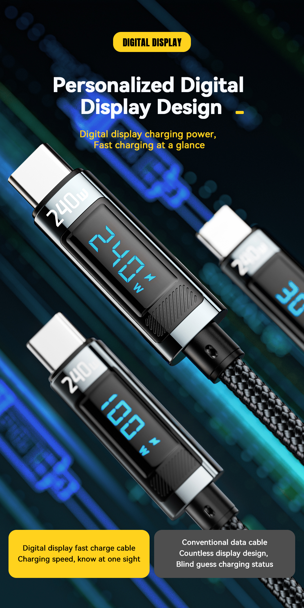 Essager Pd 240W Cabo Tipo C 5A Carga Rápida para Redmi Black Shark ...