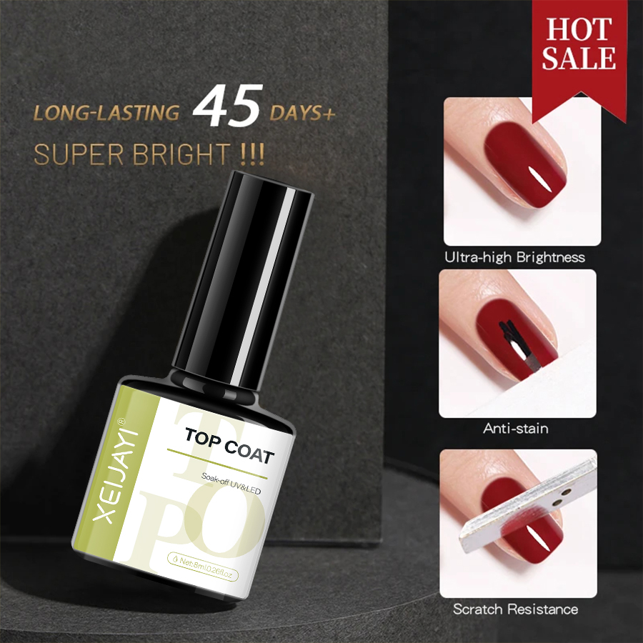 XEIJAYI Top Coat Gel de Esmalte No Wipe UV LED Ferramenta de Arte para ...