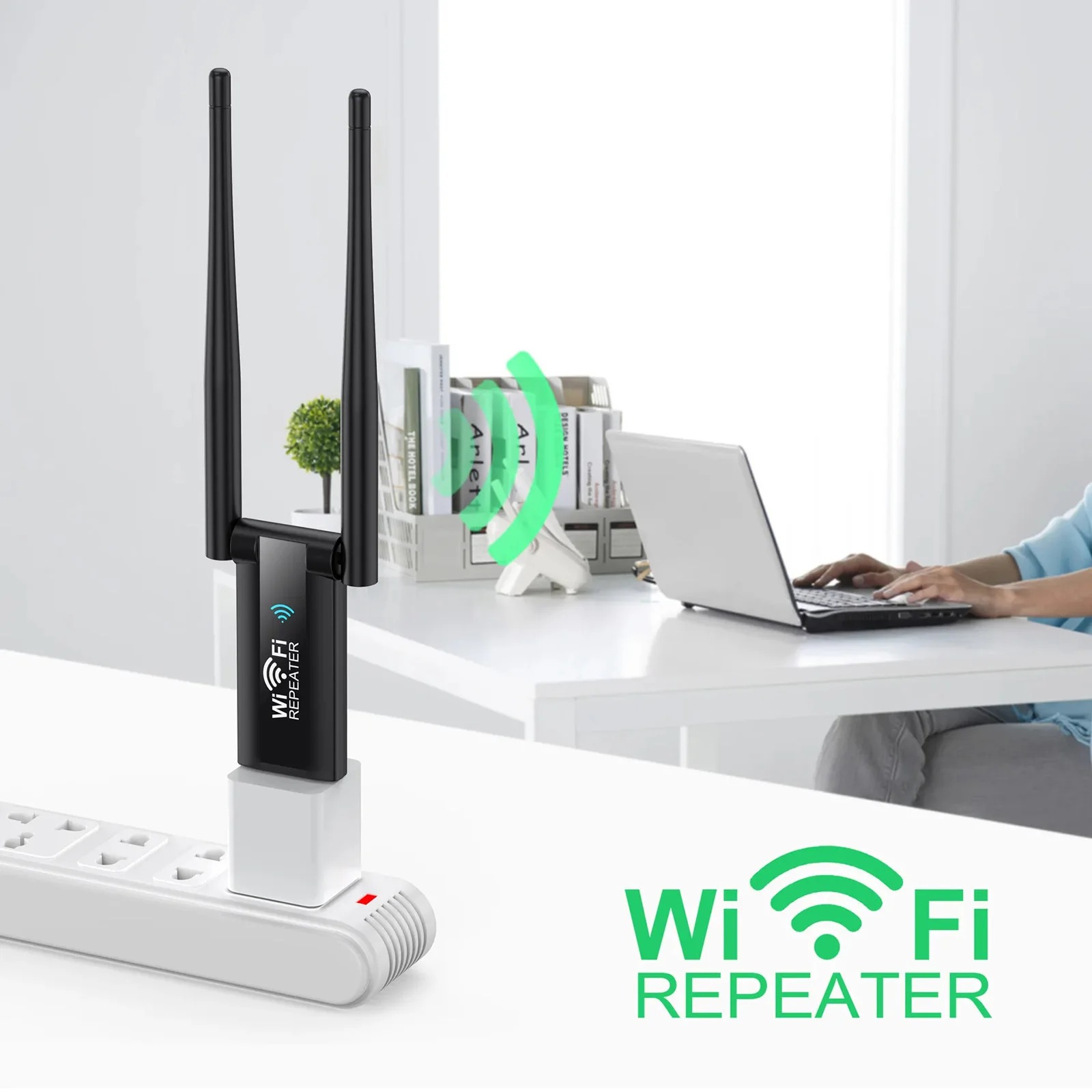 Extensor Repetidor WiFi 2.4G 300Mbps Wireless USB Signal Booster ...