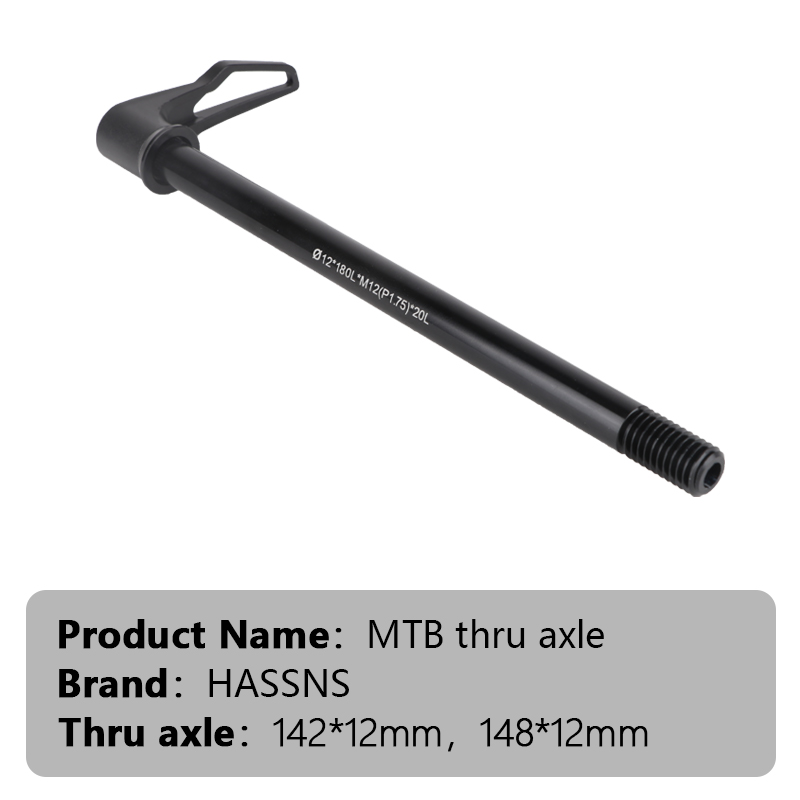 HASSNS Mountain Bike Thru Axle Lever 142/148x12mm Quick Release Skewer ...