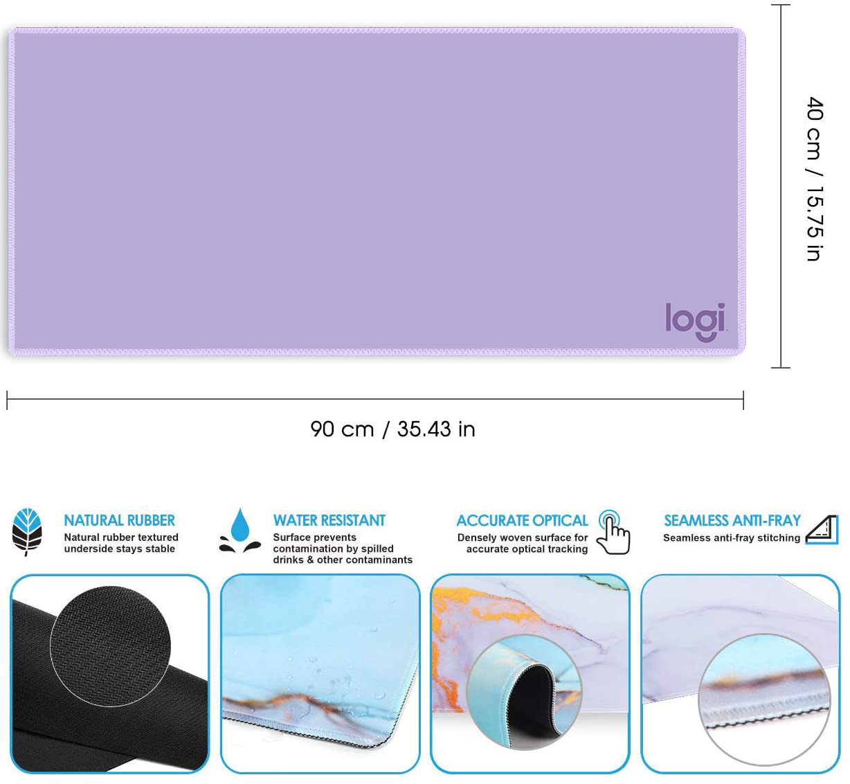 Tapete De Rato Logitech Plus Tamanho MousePads De Mesa De Jogos Grande ...