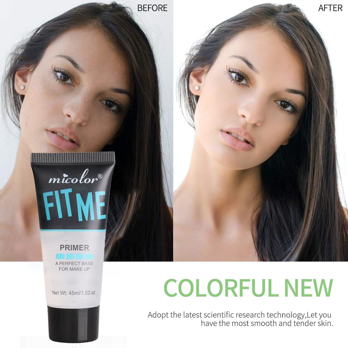 Primer de Maquiagem Hidratante com Pó Antiaderente e Desenvolvimento de ...