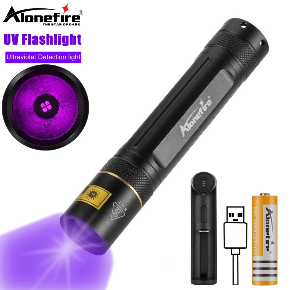 Alonefire SV003 led Lanterna UV 10w 365nm Luz Ultravioleta Para Detector De Dinheiro Manchas De ...