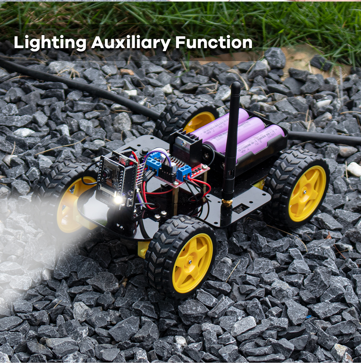 LAFVIN 4WD Smart Robot Car Kit ESP32-CAM Câmera Wifi Para Programação ...