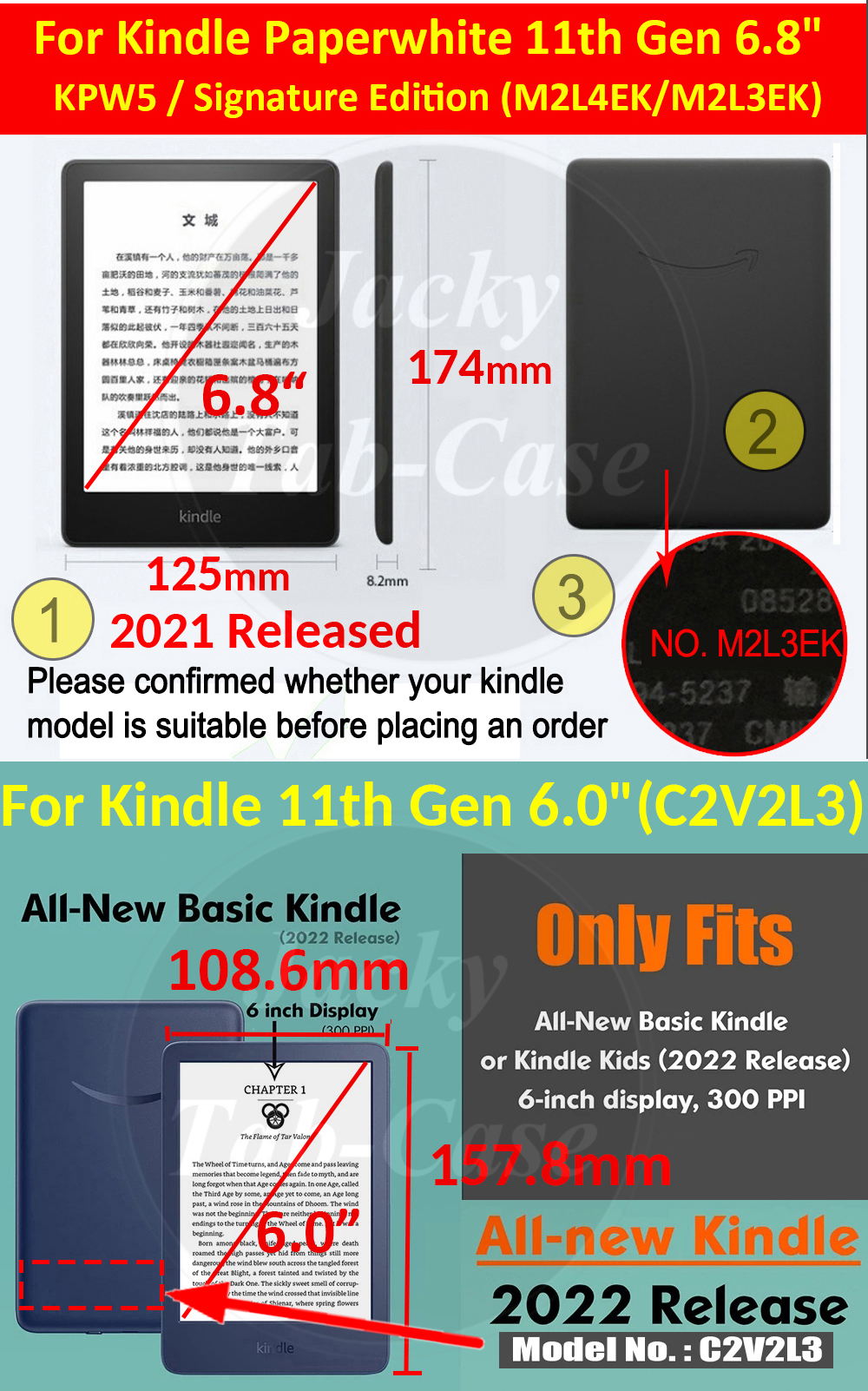 Para O Novo Tipo Básico 2022 Lançado kindle 11th Generation 6,0 ...