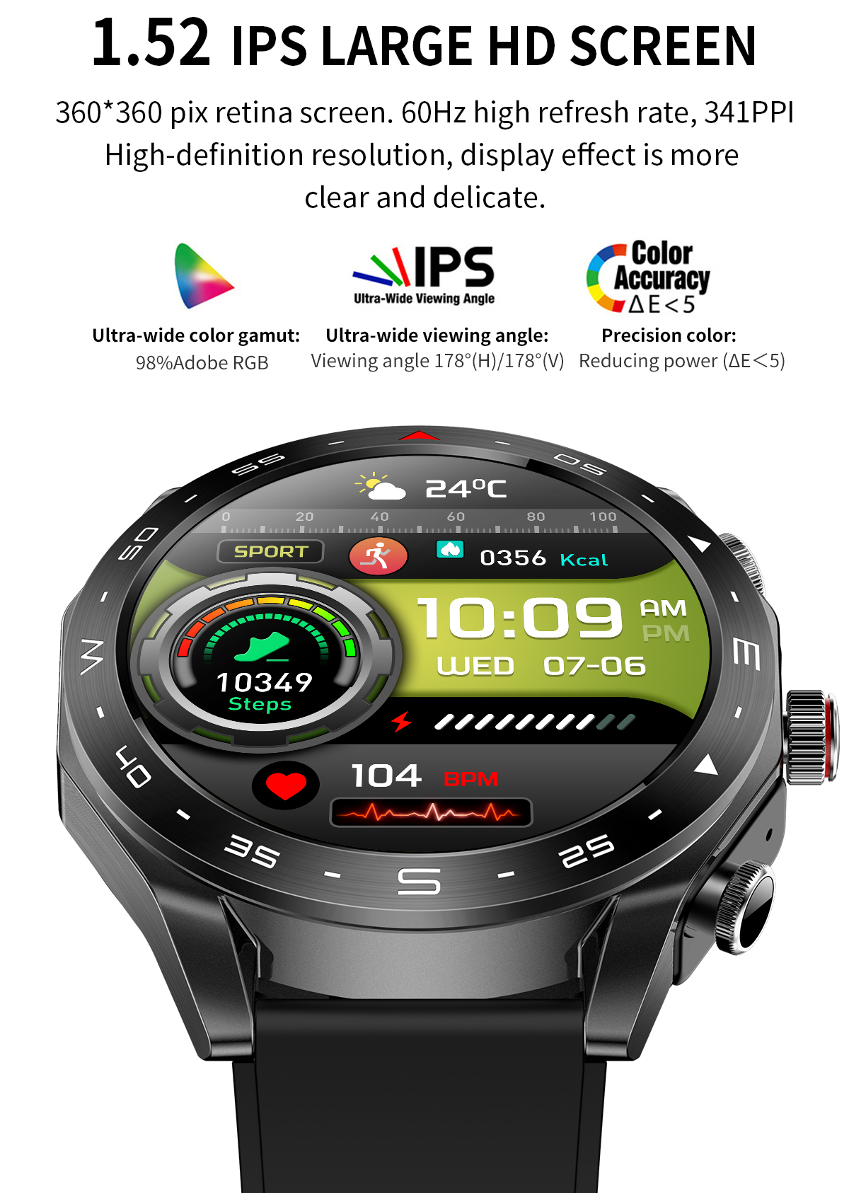 Smartwatch Relógio Inteligente 2 Em 1 Tracker Monitor De Freqüência ...