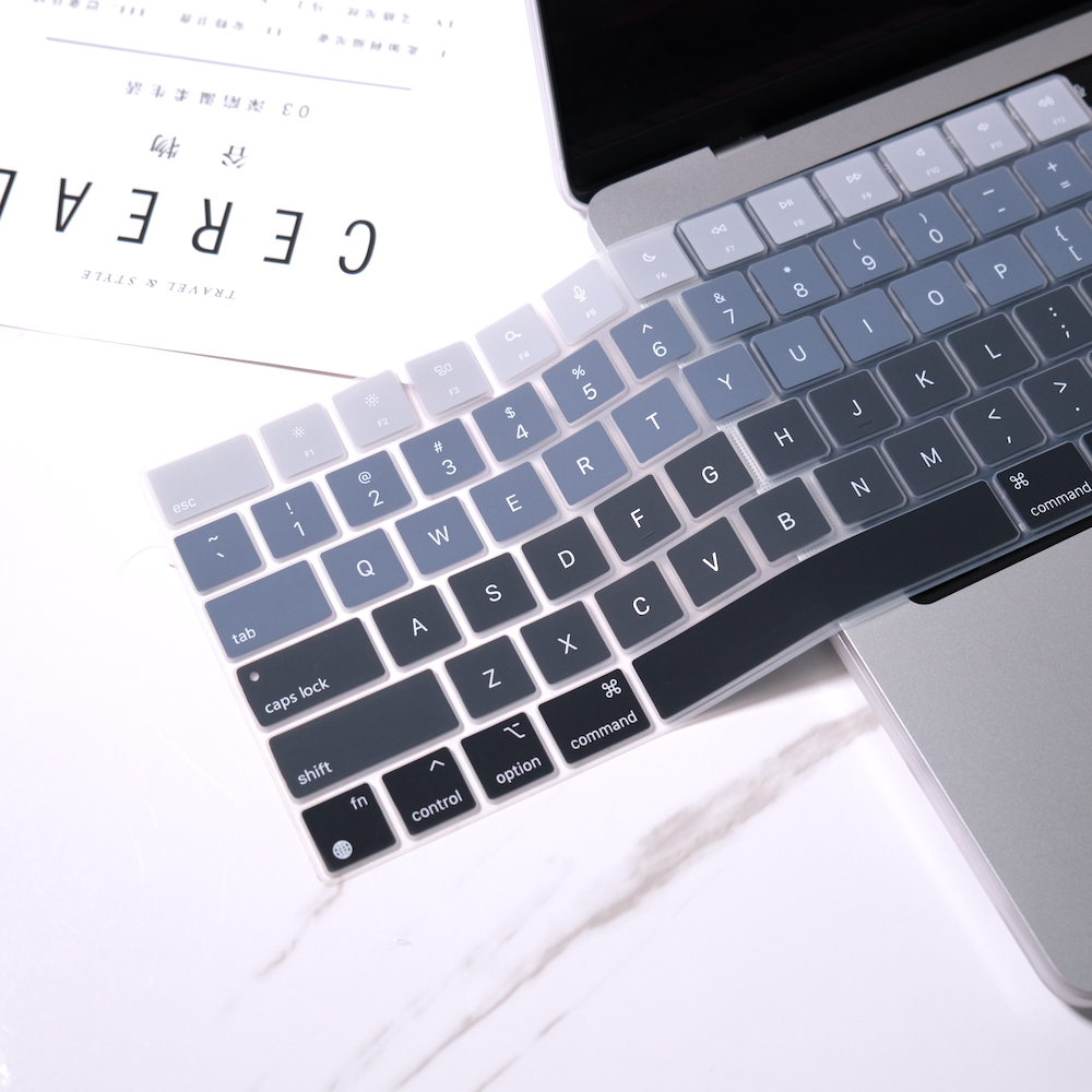 Capa De Teclado Dos Eua De Silicone De Cor Gradiente Para Macbook Pro Air 11 12 13 14 15 16 ...