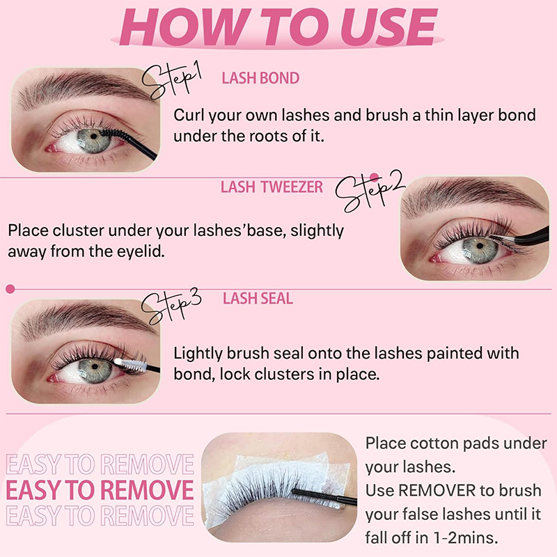 Bandeja individual para cílios individuais, conjunto misto de vison 120 ...