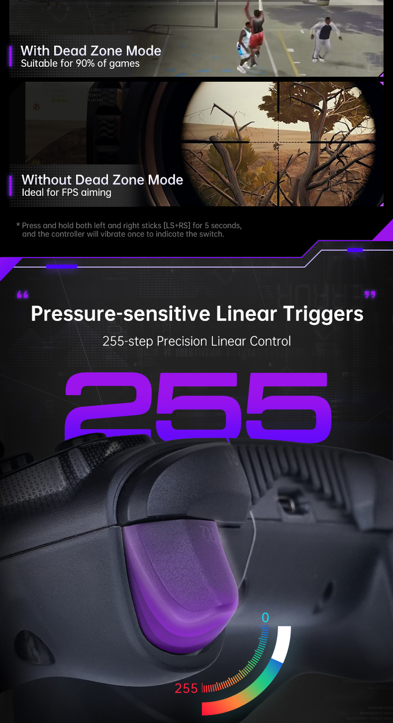 Controlador De Jogos Machenike G3S Sem Fio Gamepad Translúcido Shell PS ...