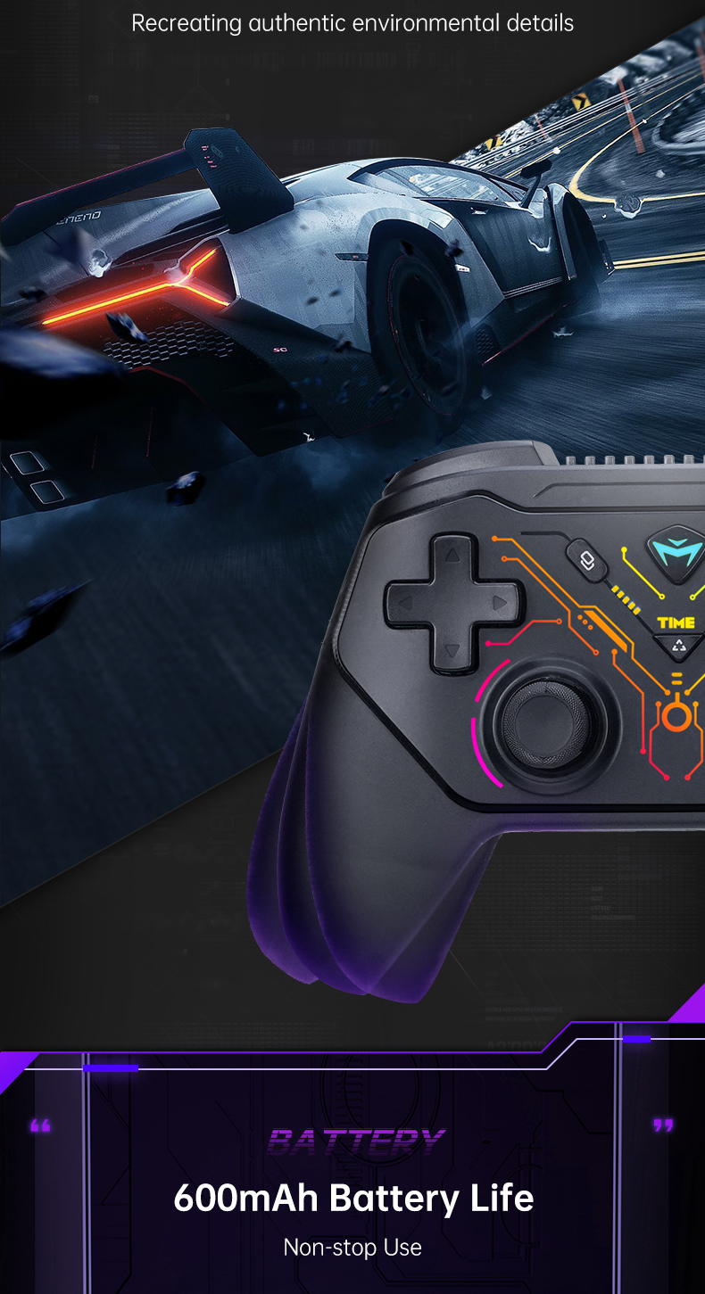 Controlador De Jogos Machenike G3S Sem Fio Gamepad Translúcido Shell PS ...