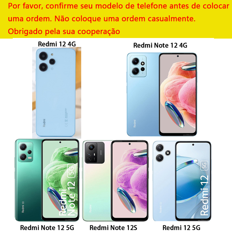 Capinha Xiaomi Redmi Note 12 4G 5G Note 12 Pro plus 5G 4G Note 12S Redmi 12 13C Suporte Da Capa ...