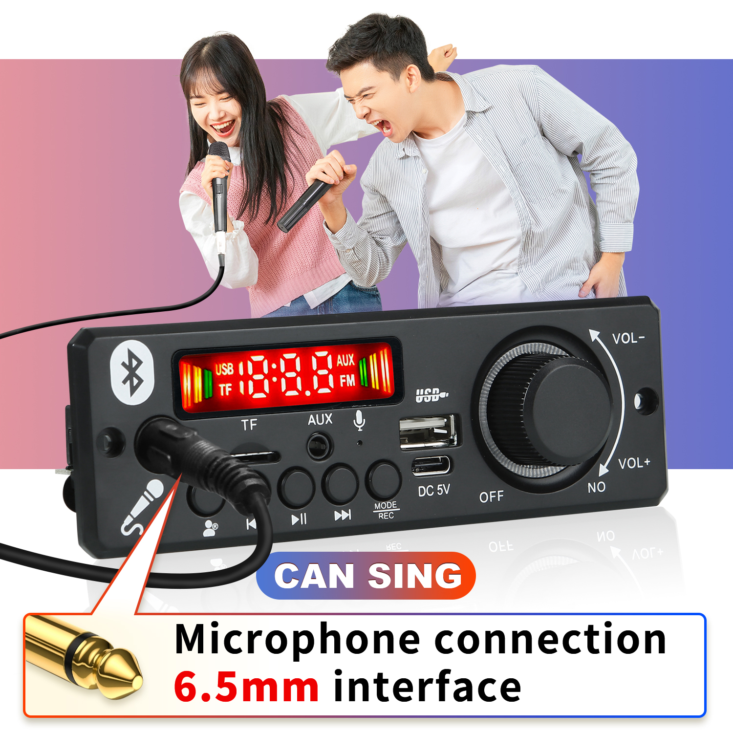Placa MP3 DC 5V , Bluetooth 5.0 , 6W , Amplificador , MP3 Player ...