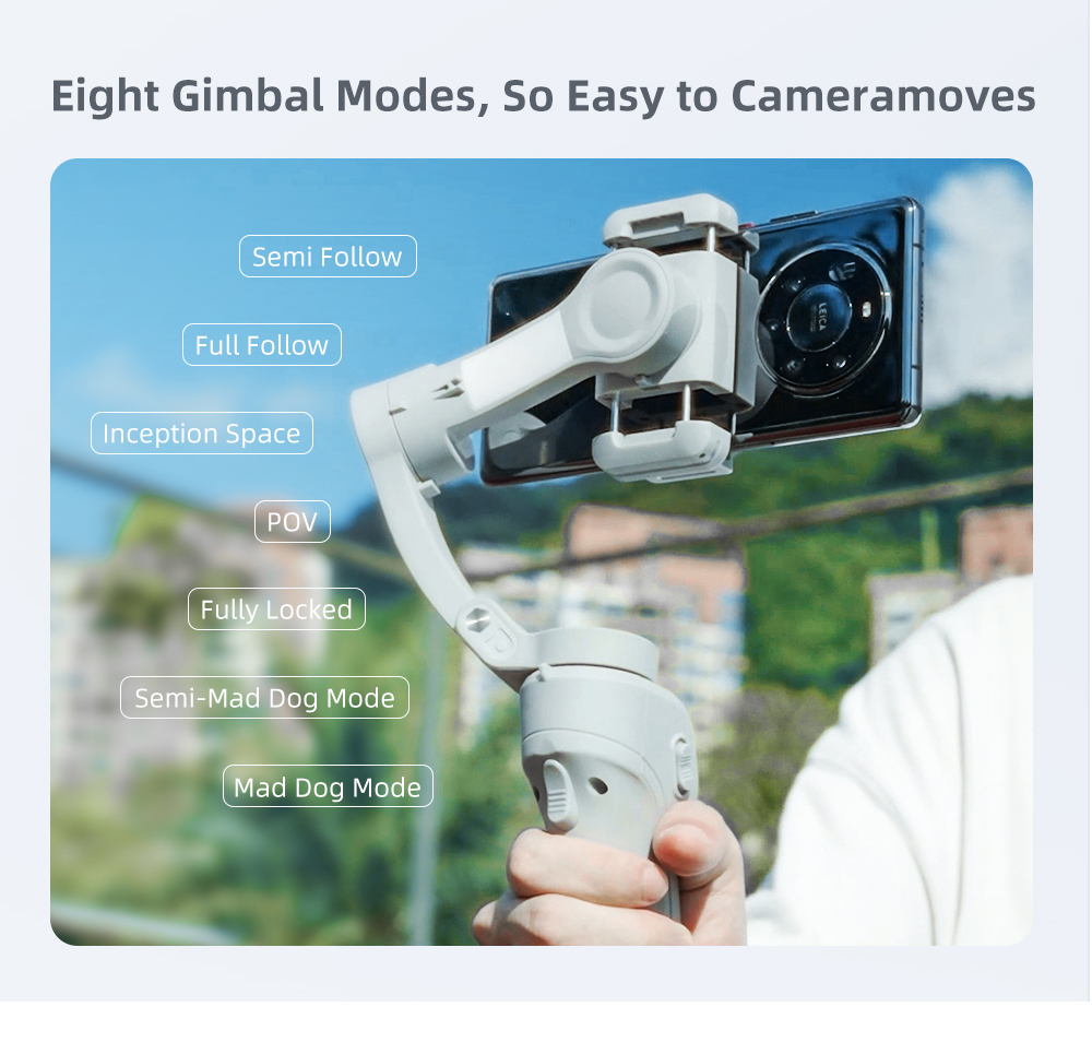 Estabilizador de Celular Gimbal Três Eixos Anti-Vibração Inteligente ...