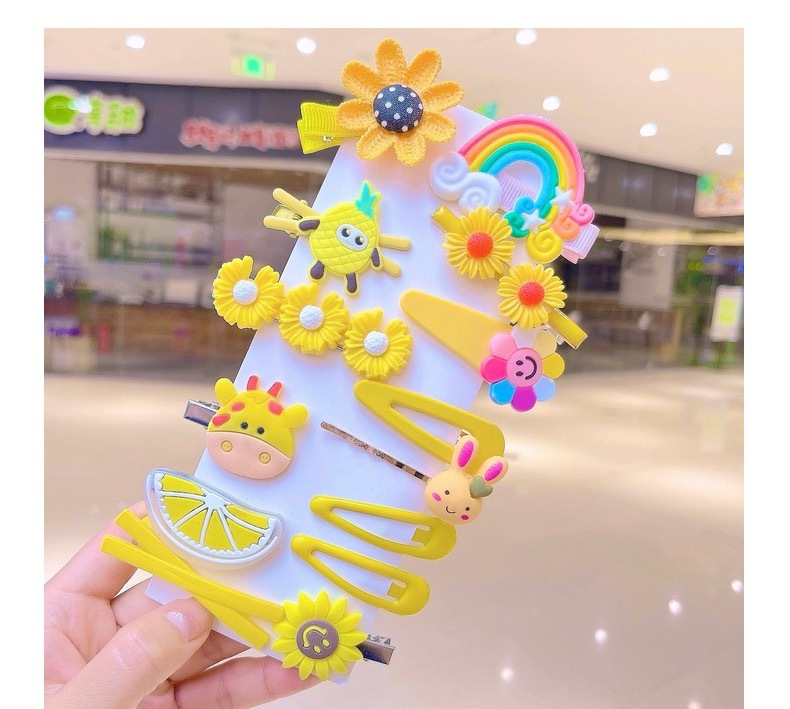 Conjunto de 14 Peças Grampo de Cabelo Fofo Influenciador Lateral Rosa ...