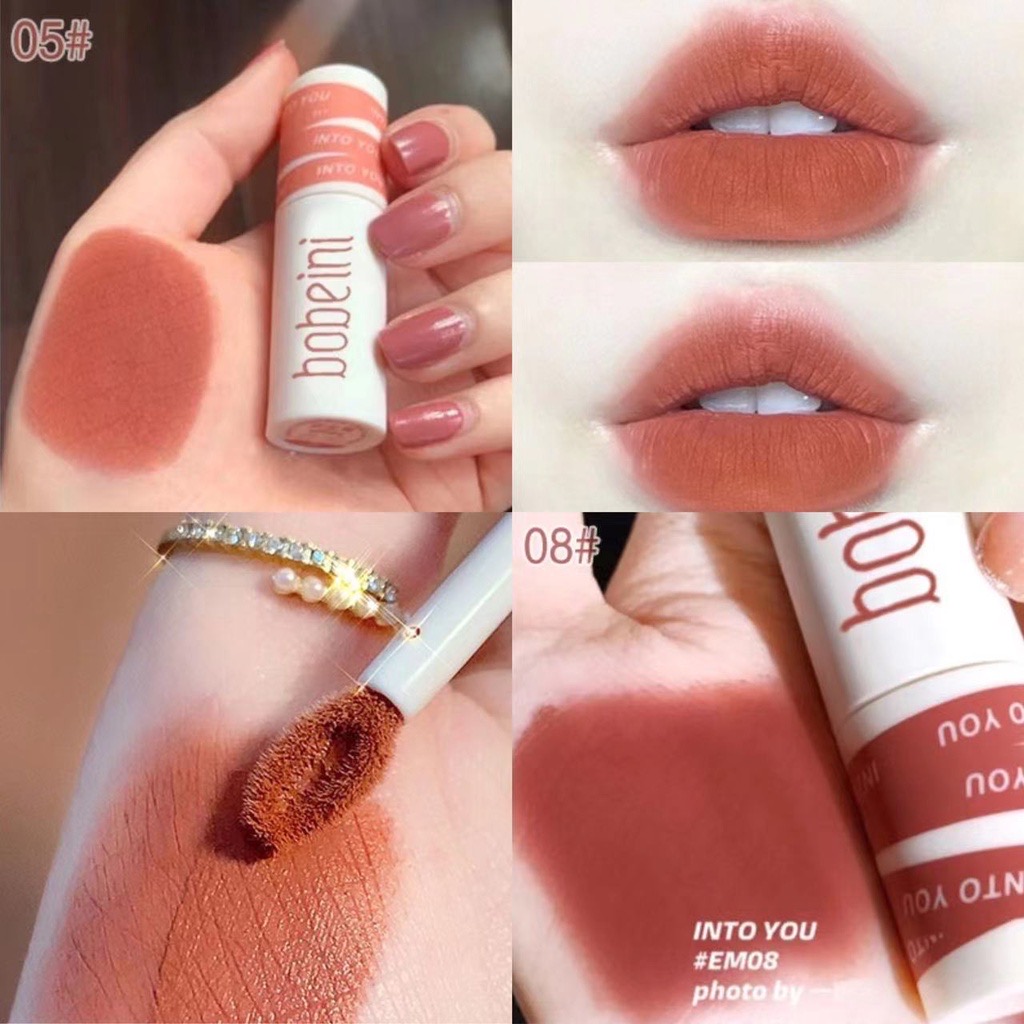 Bobeni Lip Gloss Matte Dupla Utilização Batom Blush Não Fácil de ...