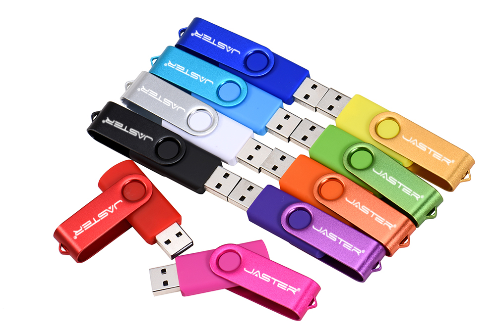 Jaster Unidade Flash USB 2.0 Giratória 8GB Com Chaveiro Pen Drive De ...