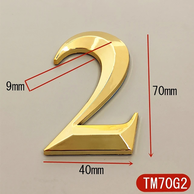 Placa de Porta 3D Gold 7CM Autoadesiva para Apartamento, Hotel ...