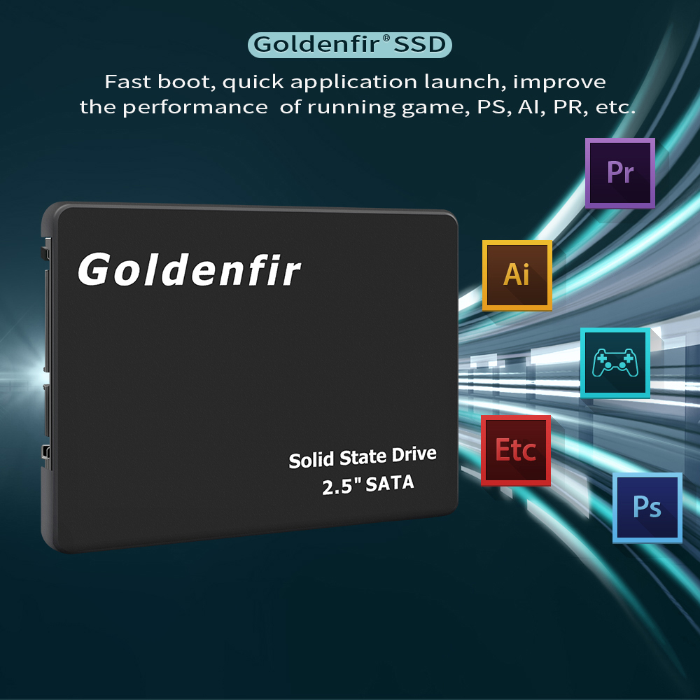 Goldenfir SSD 480GB 500GB 512GB 2.5-inch built-in solid-state drive desktop laptop | Shopee Brasil