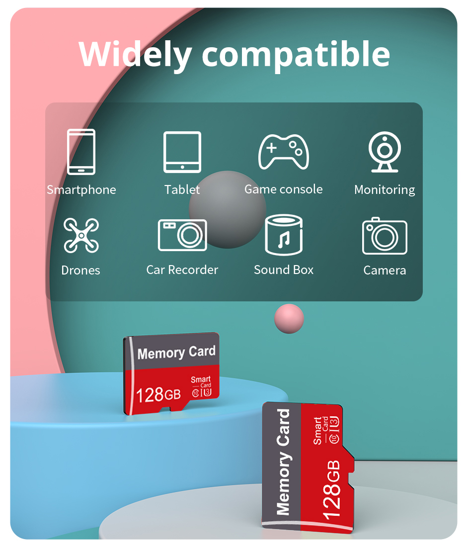 Cartão TF de Armazenamento 8GB-128GB Classe 10 Alta Velocidade Compatível com Celulares ...