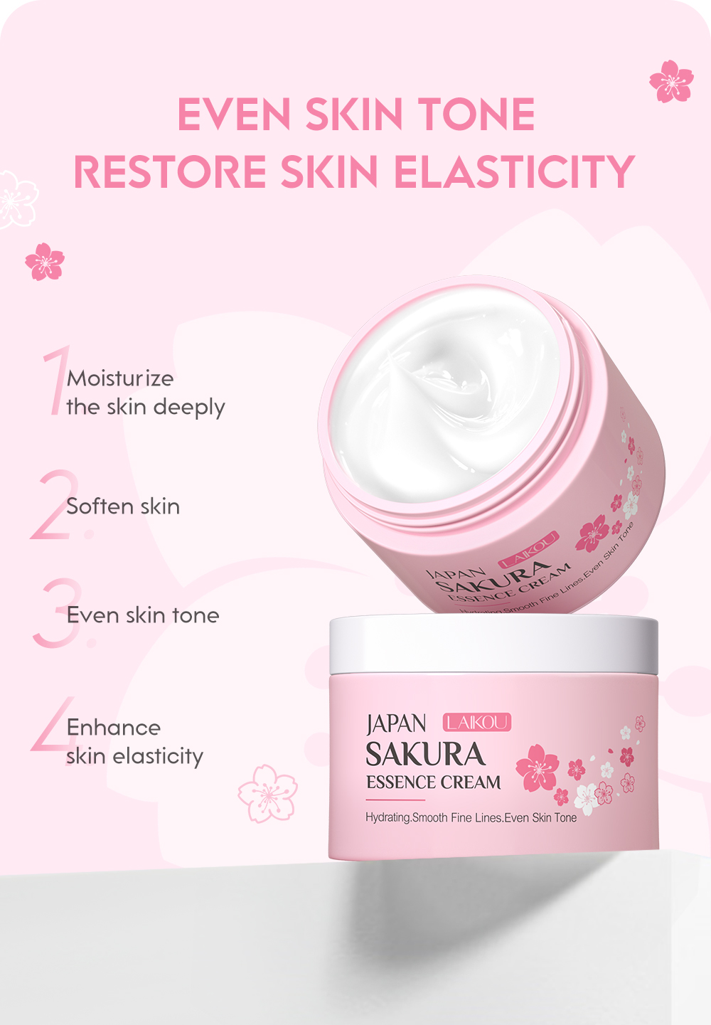 LAIKOU Sakura Soro De Rejuvenescimento Protetor Solar Remover Creme ...
