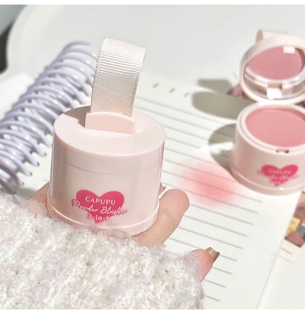 Capupu Blush De Pêssego Em Pó Natural Contorno Mate | Shopee Brasil