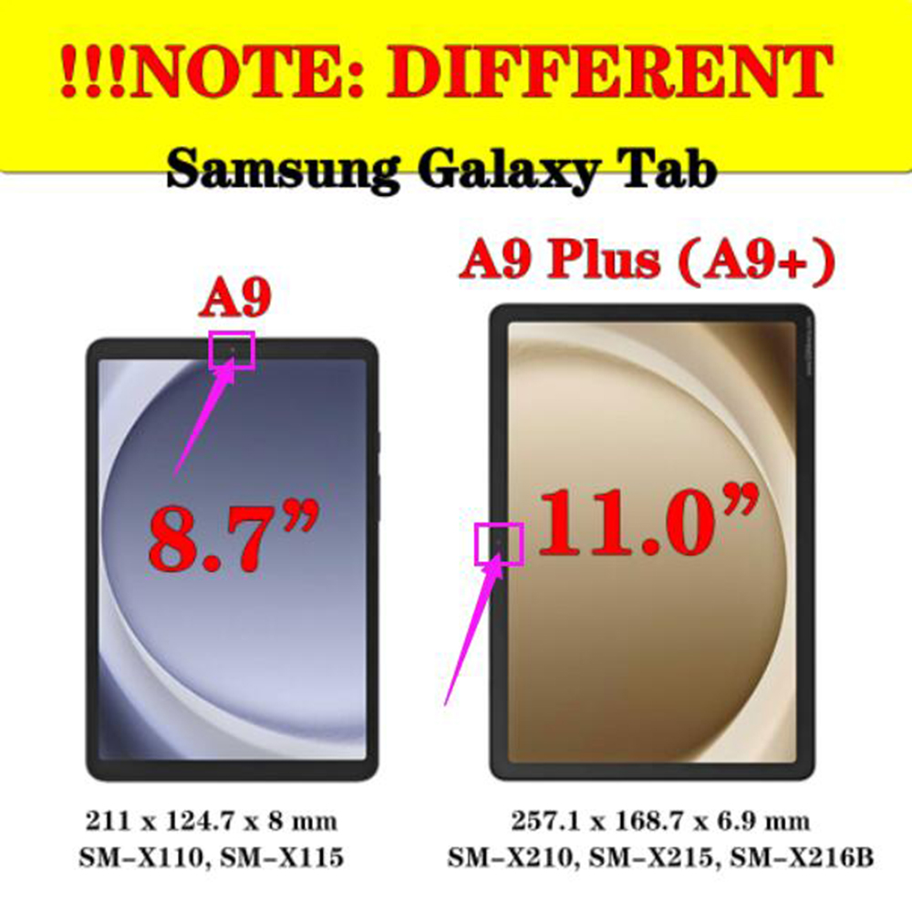 Para Samsung Galaxy Tab A9 8.7" 2023 A9 Plus A9+ 11.0" SM-X210 X215 ...
