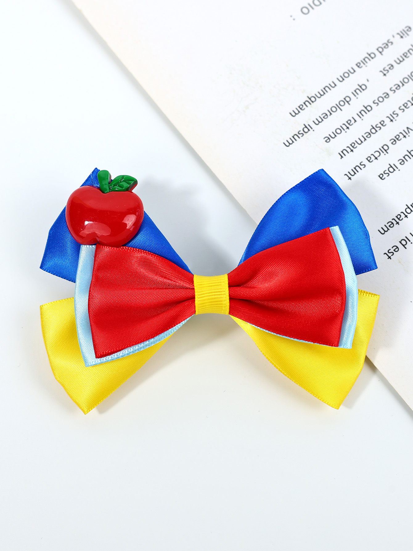 Clip de 4 polegadas de maçã para cabelo laço estilo Branca de Neve ...