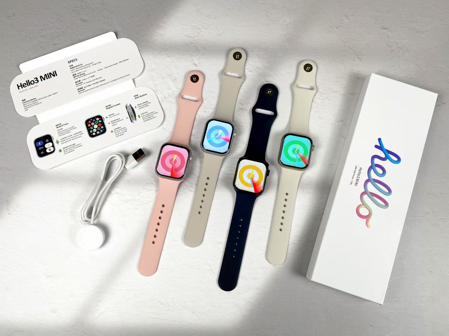 Smartwatch Olá 3 Mini Série 9 41mm 1G ROM NFC Bússola Senhora Chamada Bluetooth Relógio Feminino ...