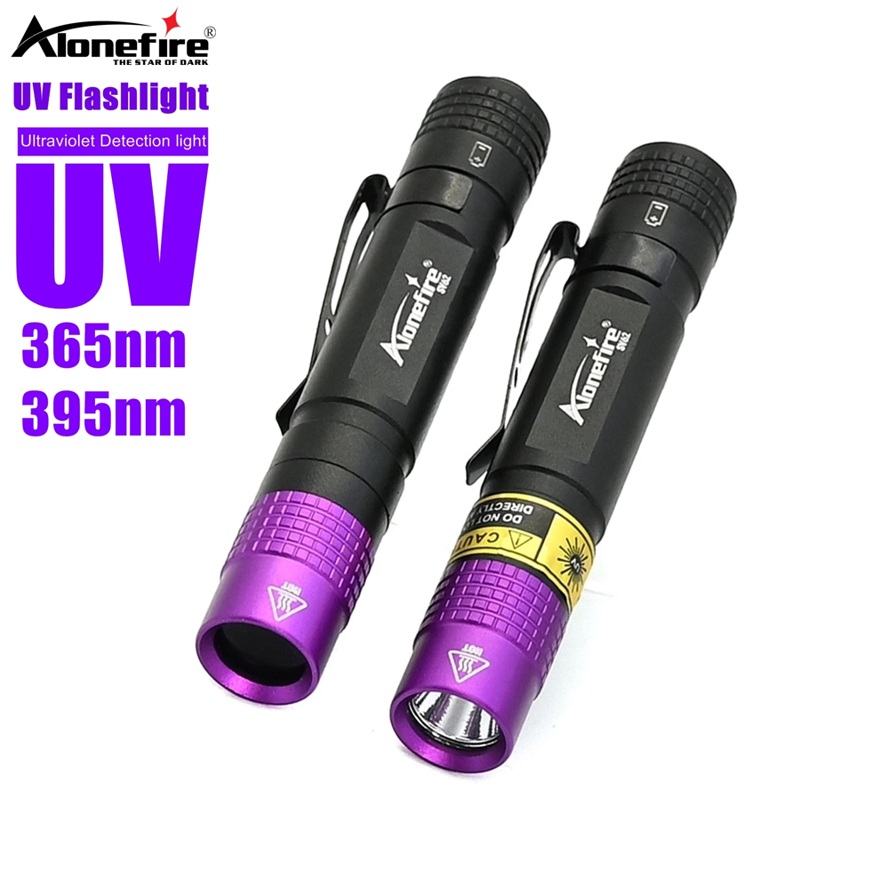 Alonefire SV62 365/395nm Lanterna UV Luz Negra Mini Detector de Tinta Invisível | Shopee Brasil