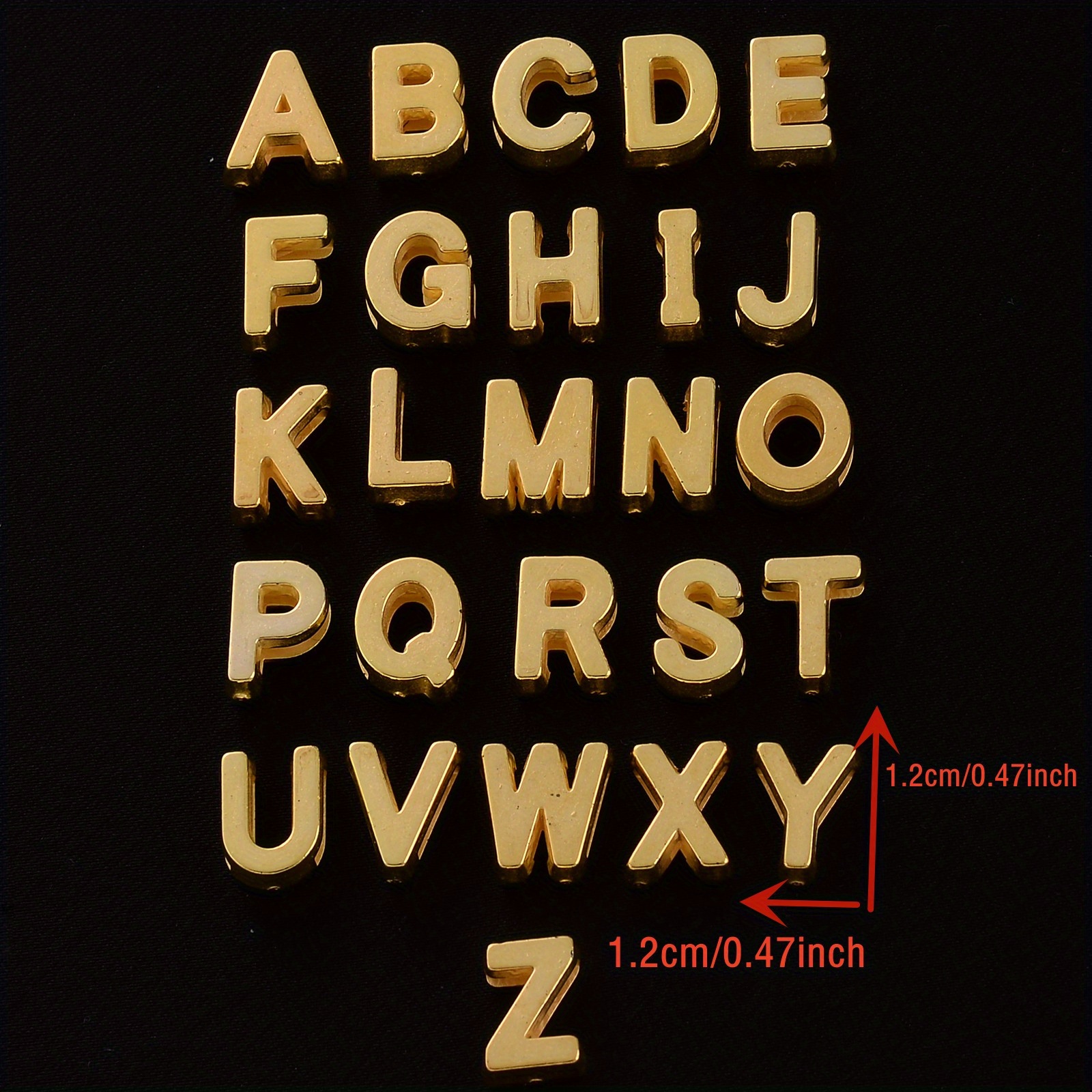 Contas de Acrílico com Letras em Dourado para Personalizar Colares e ...