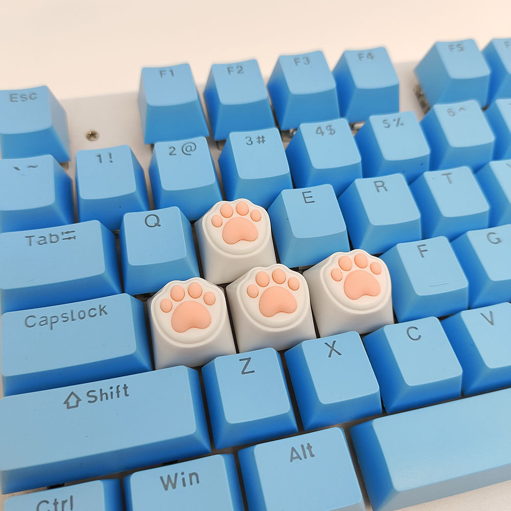 4PCS/Set Garra de Gato Kawaii Keycap para Cherry MX Teclado Mecânico ...