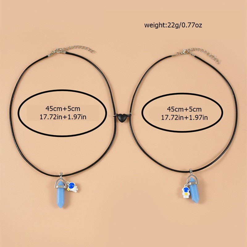 Conjunto De Colar De Casal Criativo Que Brilha No Escuro Coração ...