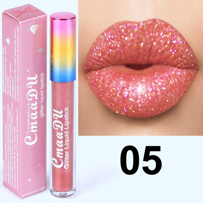 CmaaDu 6 Tones Diamond Phantom Brilhante Lip Tint, à prova d'água, de ...