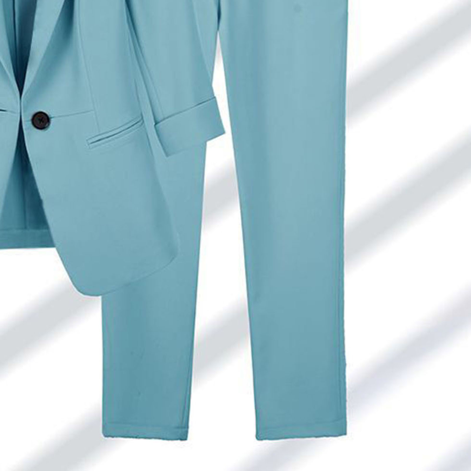 Novo Terno Simples De Cor Sólida De Tamanho Grande E Elegante Fino De ...